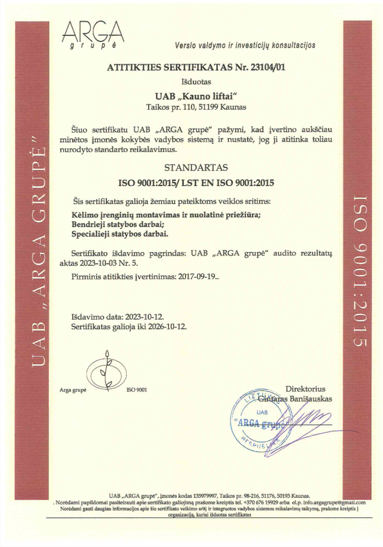 ISO 9001:2105